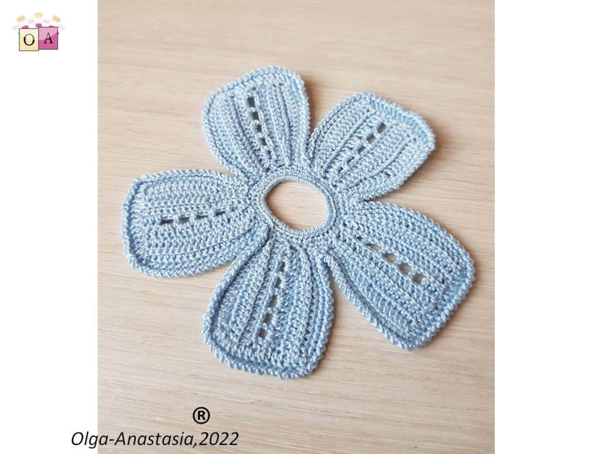 Blue Flower Crochet Pattern Crochet Pattern Motif Flower - Etsy