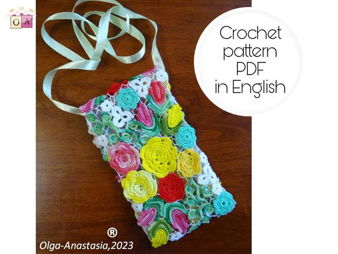 Irish Crochet Bag Pattern: Cell Phone Purse Tutorial (PDF) - Etsy