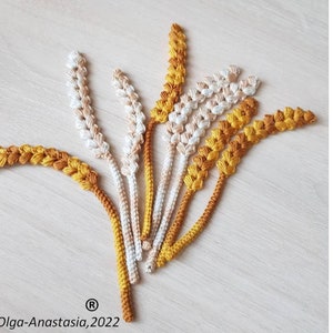 Crochet Wheat Pattern: Irish Lace Leaf Applique (PDF Pattern) - Etsy