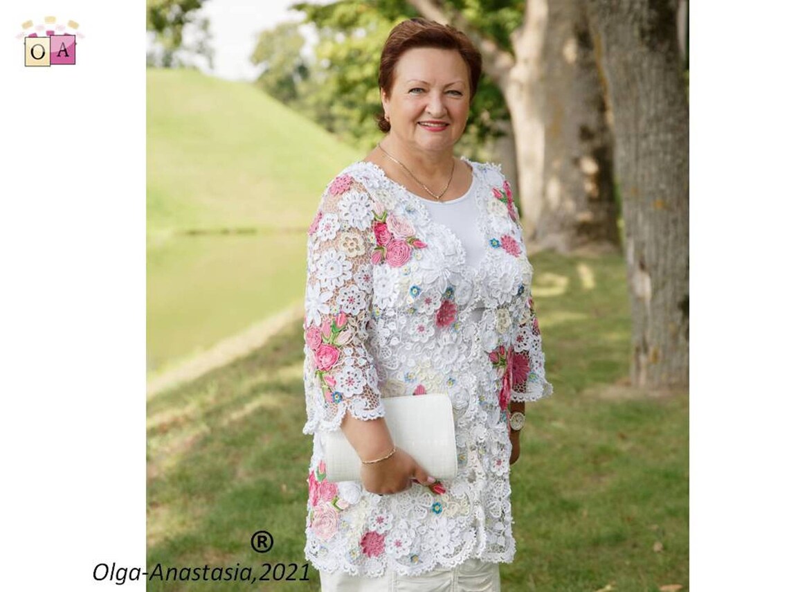 Crochet Cardigan Pattern Modern Irish Lace Wedding Crochet - Etsy