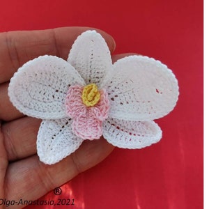 Orchid Crochet Pattern - Irish Lace - Crochet Applique Flower- Motif 3D ...