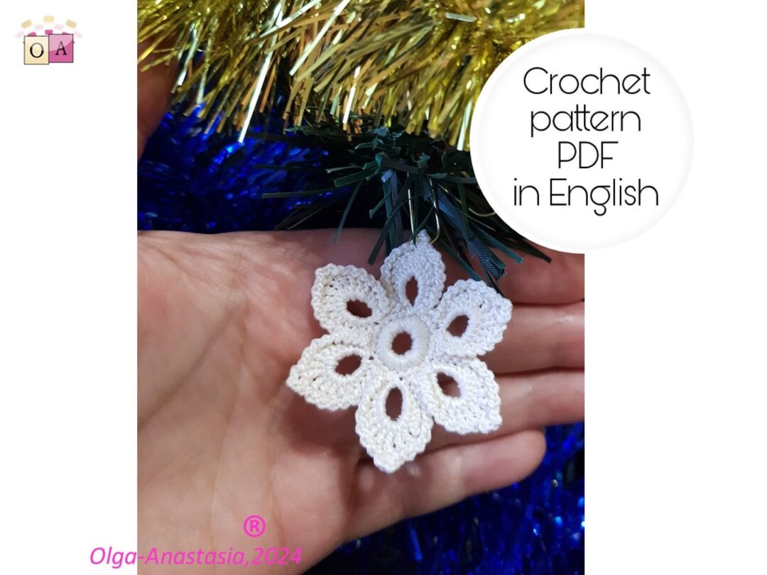 Small Snowflake Crochet Pattern- Christmas Décor Crochet - Easy ...