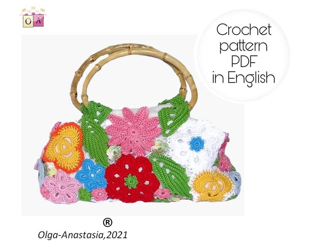 Irish Lace Crochet Bag Pattern – Summer Floral Accessory (PDF Pattern ...