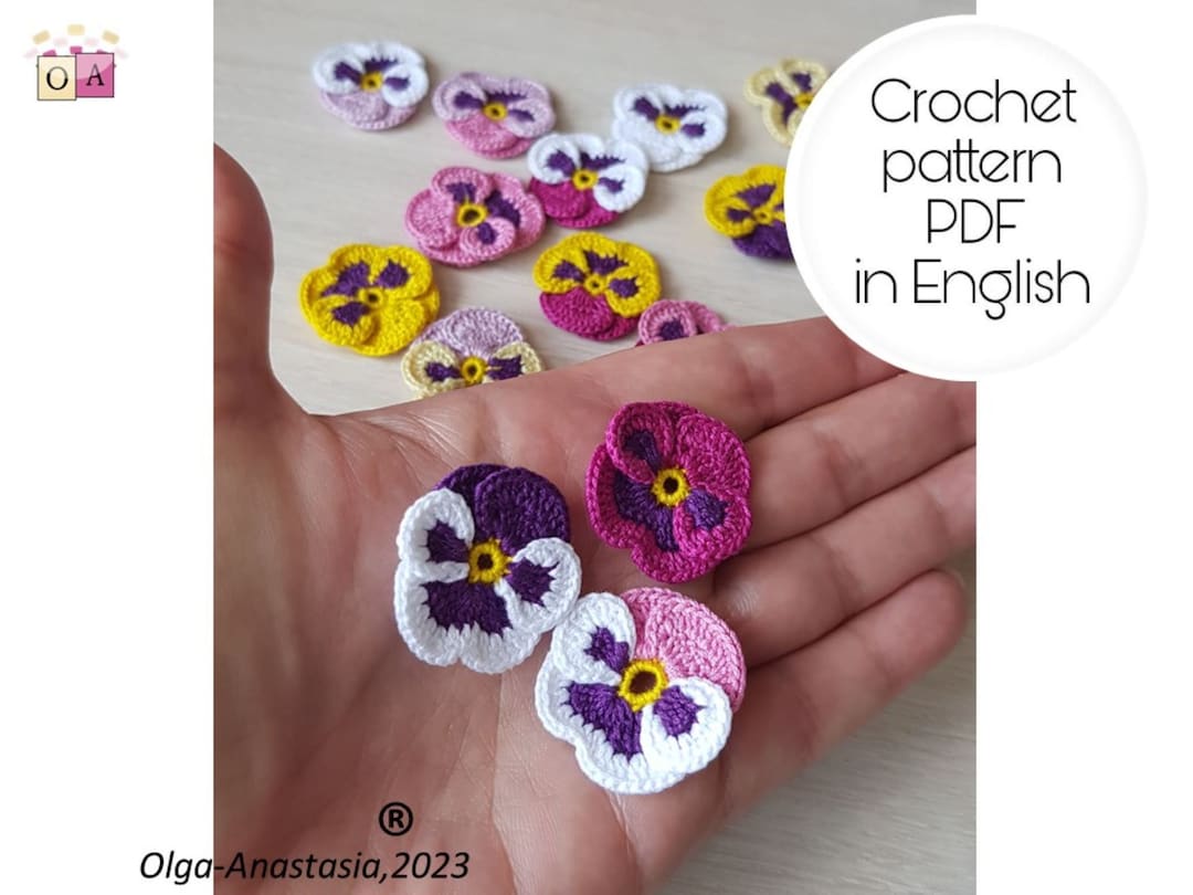 Purple Motif Pattern Crochet- Vintage Crochet- Vintage Crochet Pattern ...