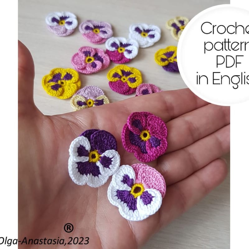 Pansy Applique Patterns - Etsy