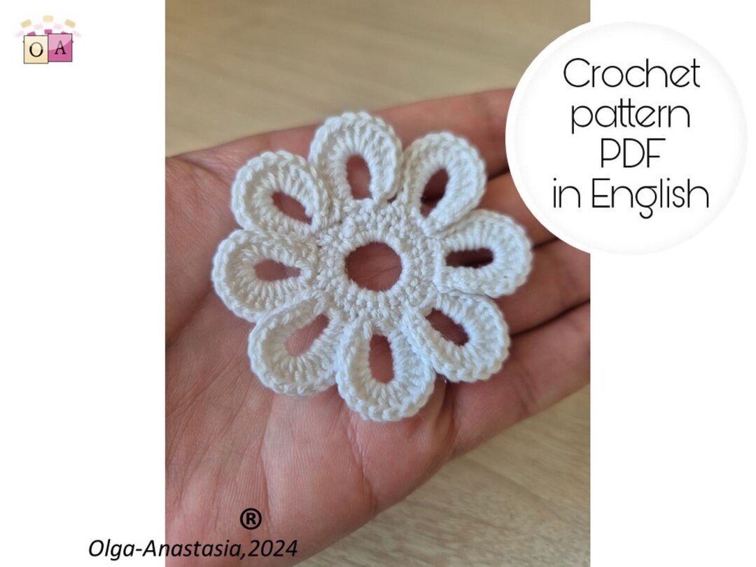 Daisy Crochet Pattern -irish Lace -motif 3D Flower - Easy Crochet ...