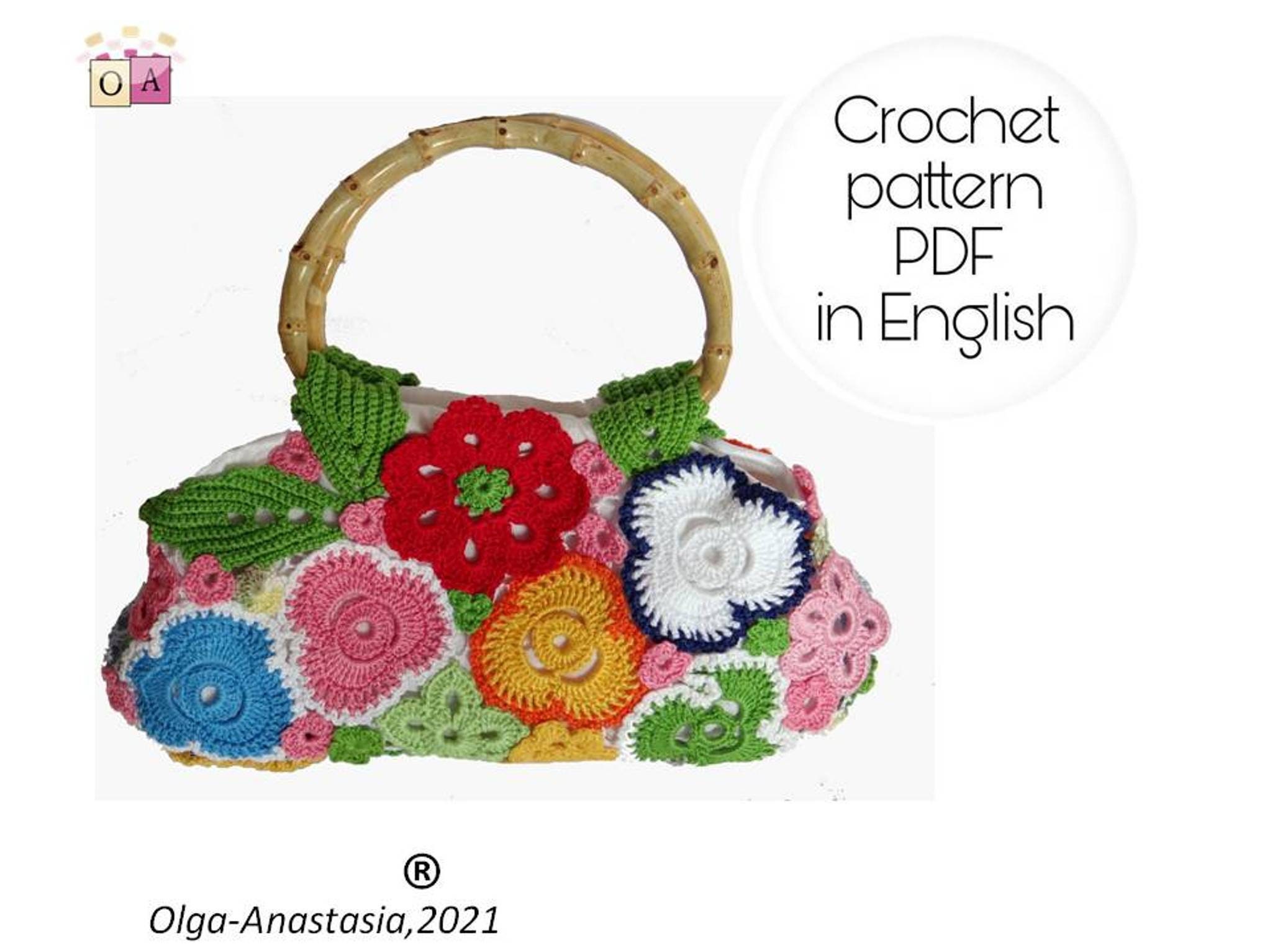 Irish Lace Crochet Bag Pattern – Summer Floral Accessory (PDF Pattern ...