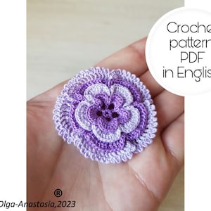 Irish Crochet Rose Pattern: Vintage Victorian Lace Motif (PDF Pattern ...