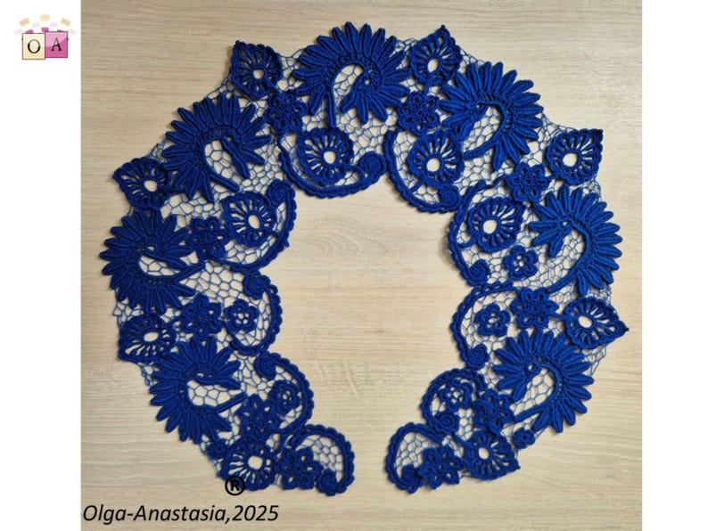 Antique Blue Irish Lace Collar - PDF Pattern - Etsy