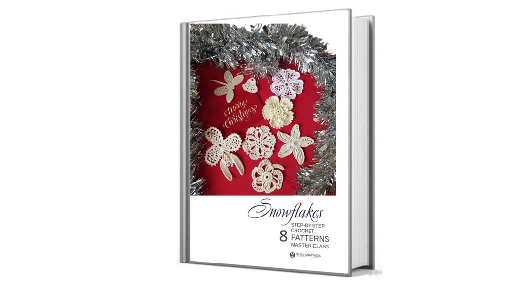 Book of 8 Snowflake Crochet Pattern- Christmas Décor Crochet - Easy ...