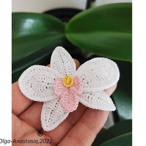 Orchid Crochet Pattern - Irish Lace - Crochet Applique Flower- Motif 3D ...