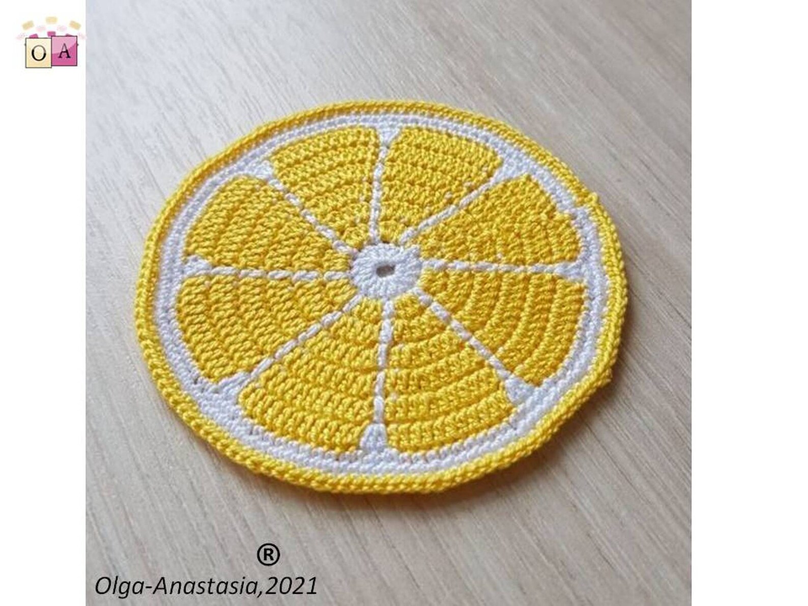 Lemon Slices crochet Pattern Irish Lace motif 3D Crochet Pattern ...