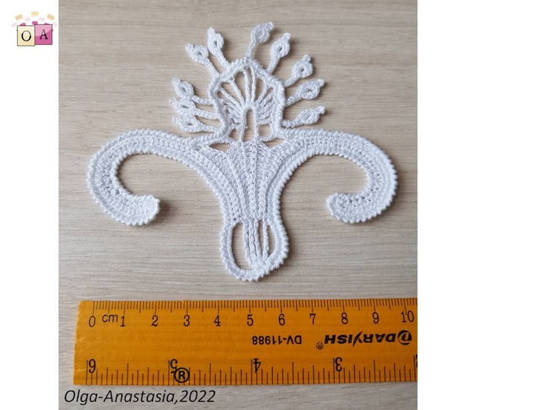 Antique Crown Scroll Crochet Pattern: Irish Lace Applique (PDF Pattern ...