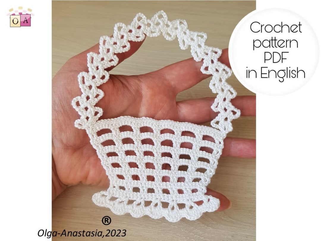 Crochet Pattern - Basket Motif Crochet Tutorial for Easter Gift ...