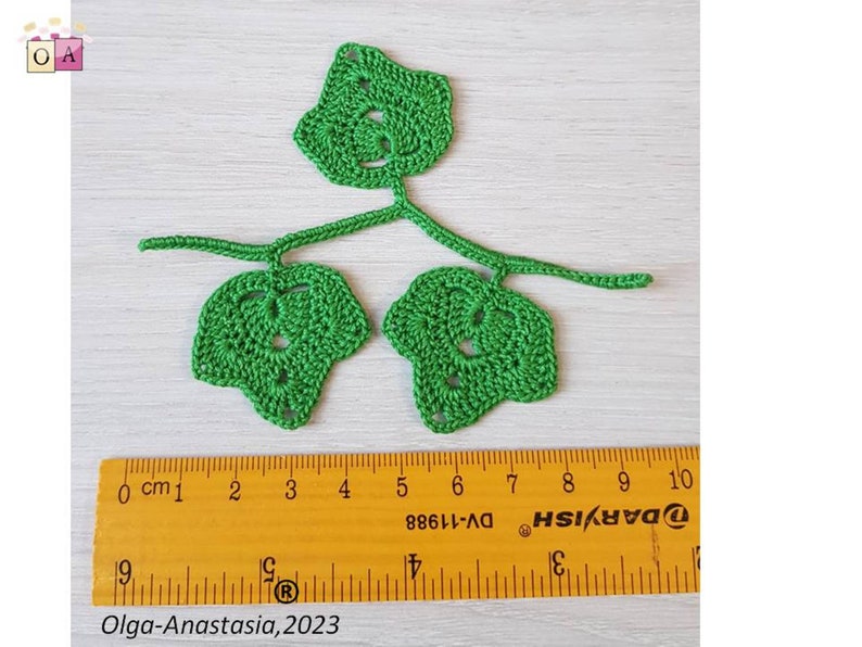 Crochet Ivy Branch Pattern: Irish Lace Leaf Applique (PDF Pattern) - Etsy