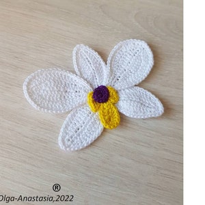 Orchid Crochet Pattern: Irish Lace Applique Flower (PDF) - Etsy
