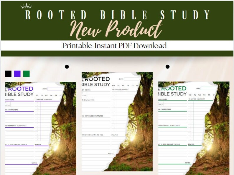 Bible Study Printable Rooted - Etsy