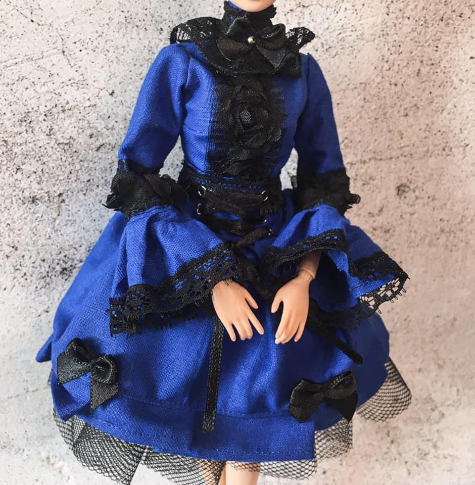 Short Blue Gothic Dresses