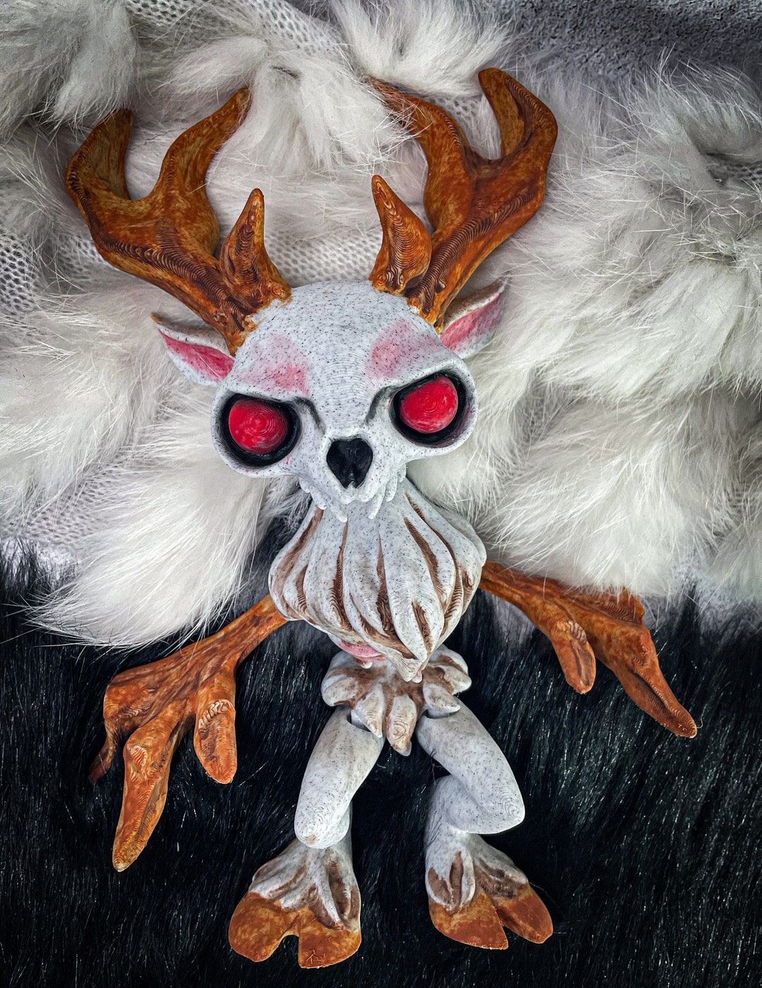 OOAK BJD Flexible Demon Wendigo Doll Satanic Black Magic - Etsy