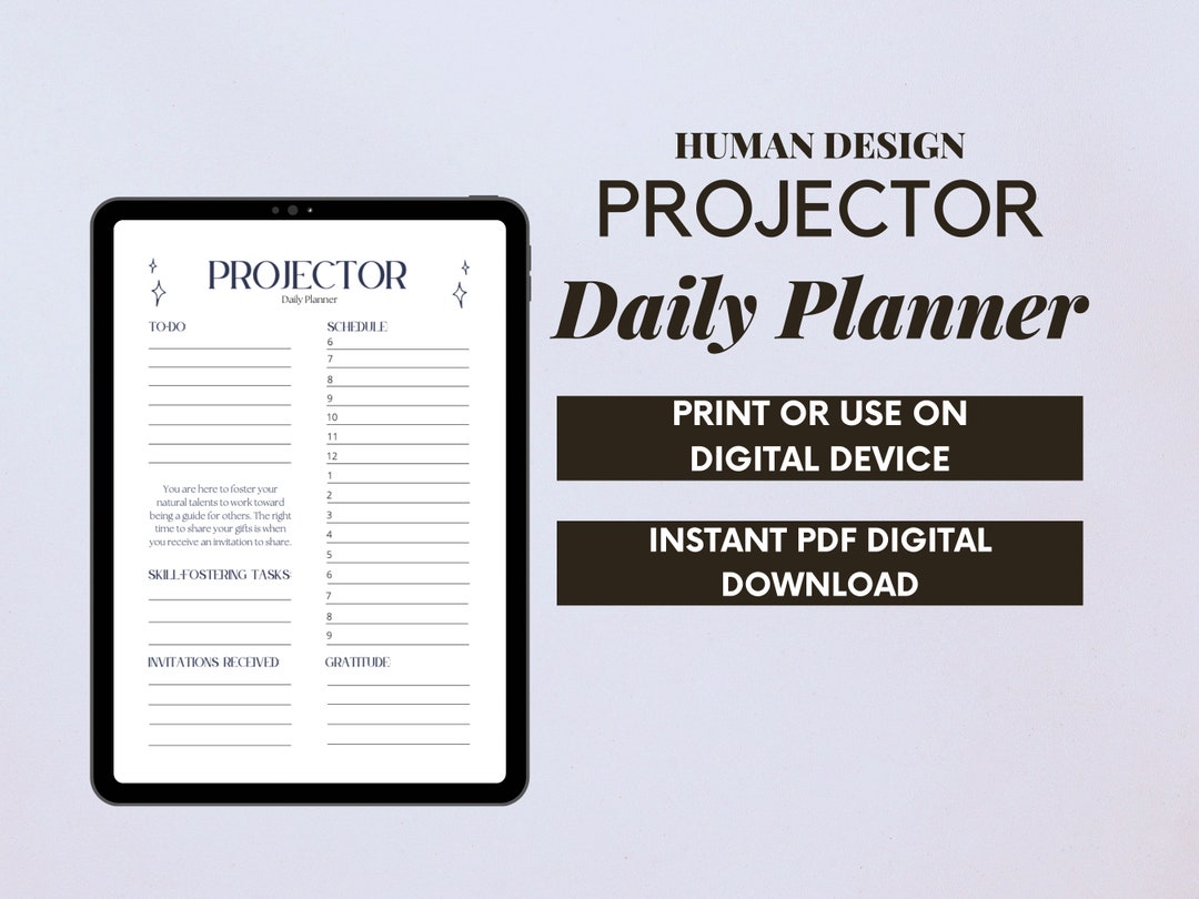 Digital Daily Planner for Human Design Projector Energy Types - PDF ...