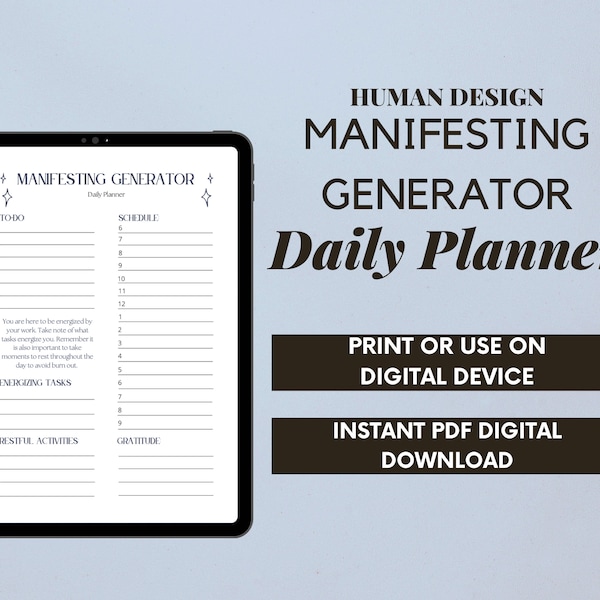 Human Design Generator Planner - Etsy