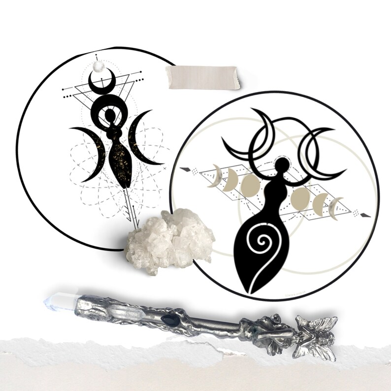 GODDESS CRYSTAL GRID, Printable Templates, 35 Pcs, Crystal Healing ...