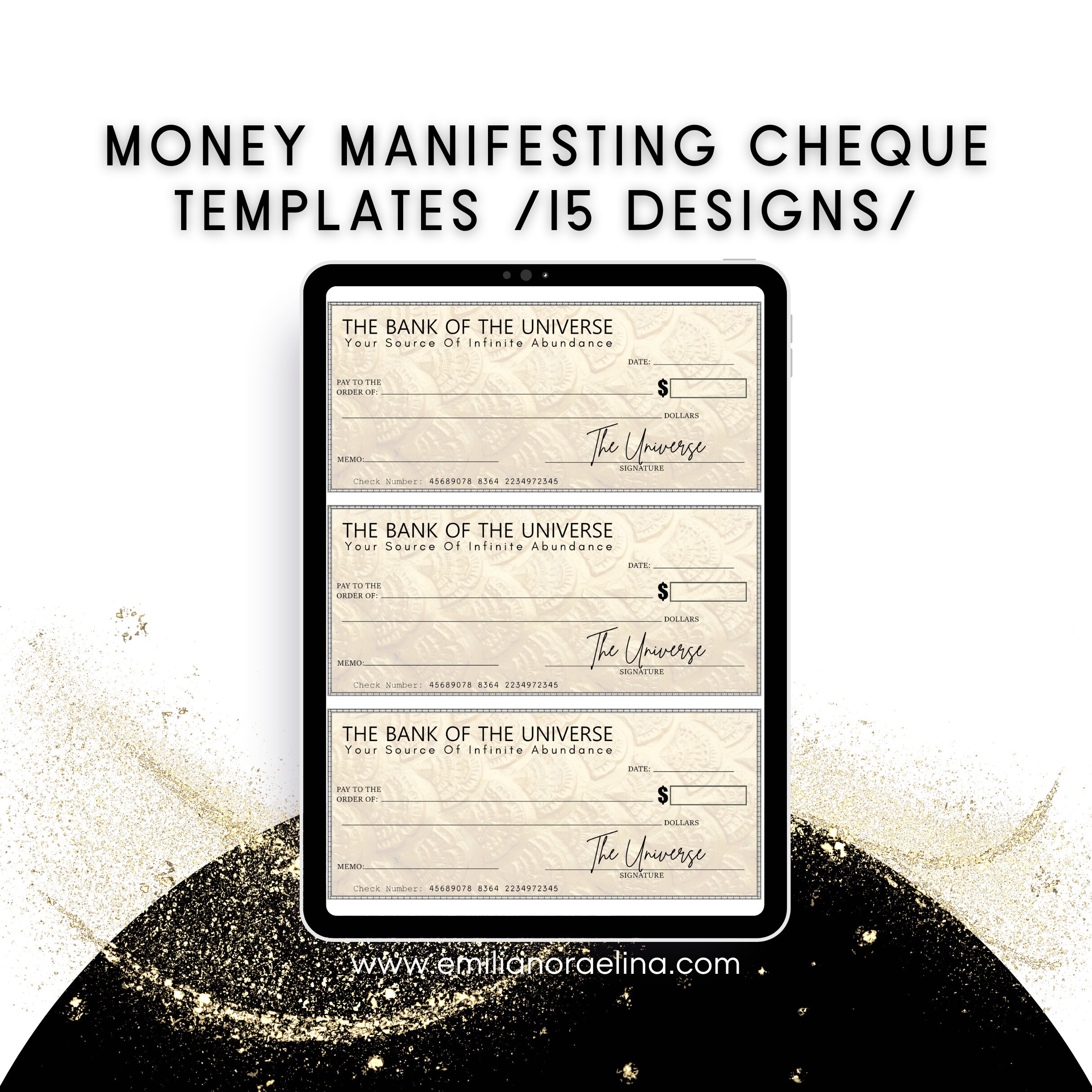 Editable MONEY MANIFESTING CHEQUE, Financial Abundance Manifestation ...