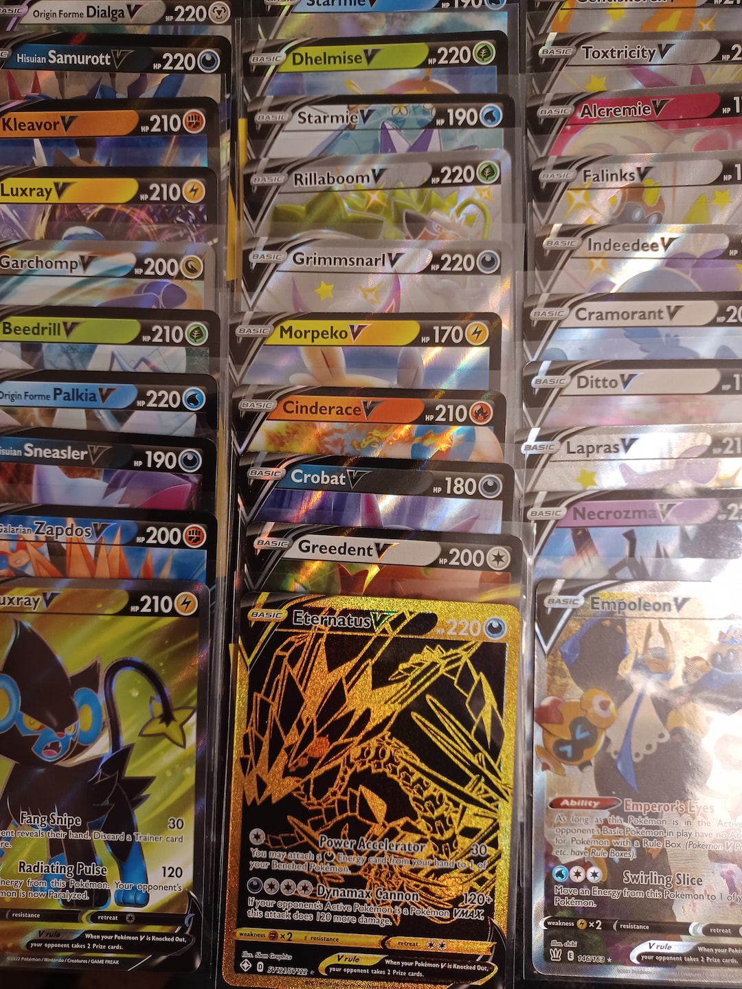 Genuine Pokemon Cards Bundle 100 Cards , Includes Ultra Rare V Card ...