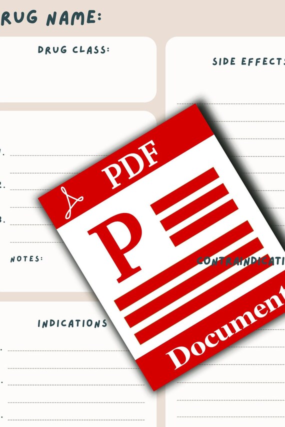 Pharmacology of Drugs' Template - Etsy