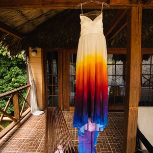 Wedding Dress, Hand Painted Sunset Colors, High Quality Designer Dress ...