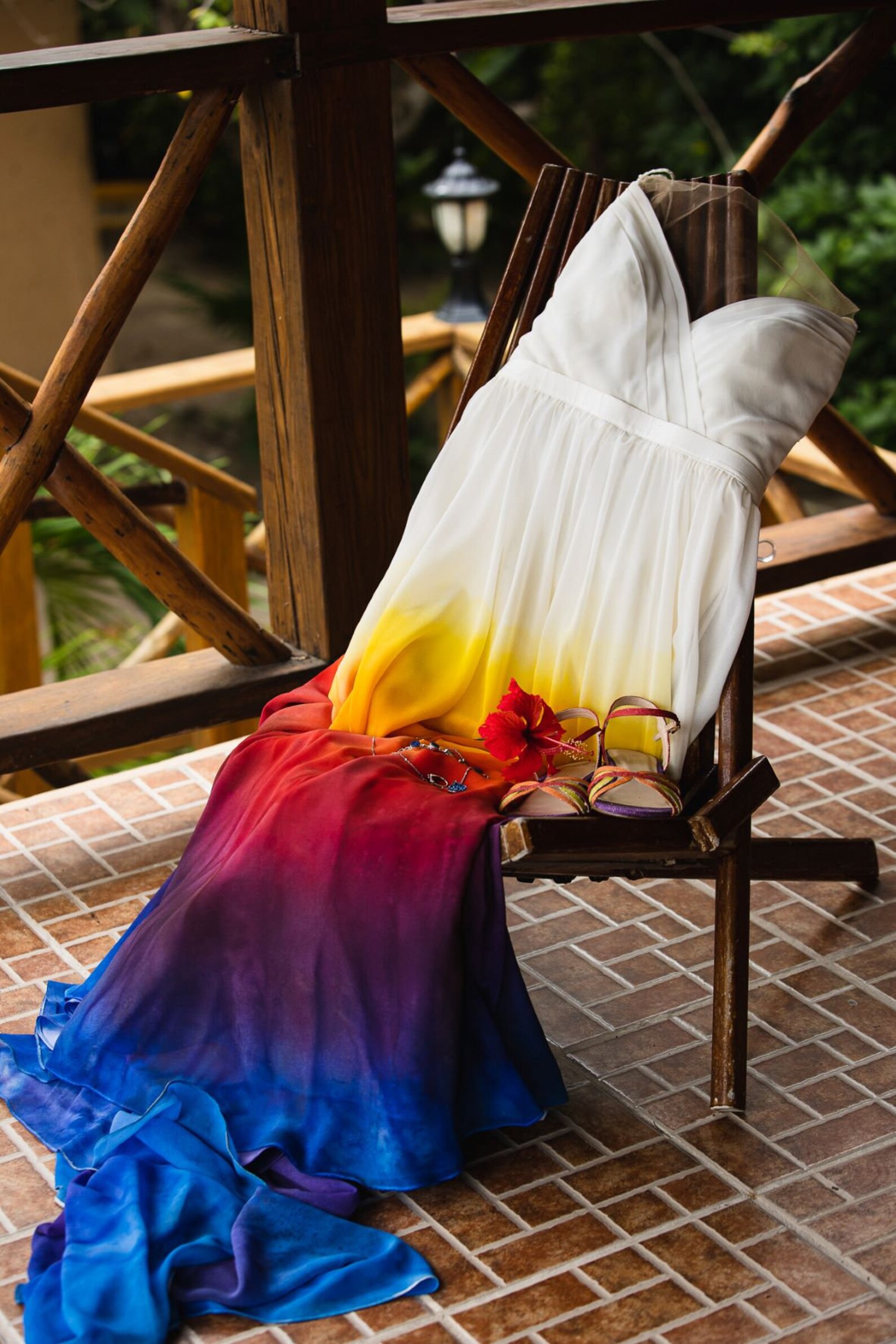Wedding Dress Hand Painted Sunset Colors High Quality - Etsy