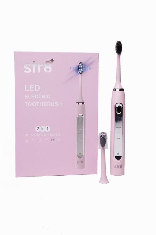 STR8 LED Electric Toothbrush Pink Electric Toothbrush Teeth Whitening ...