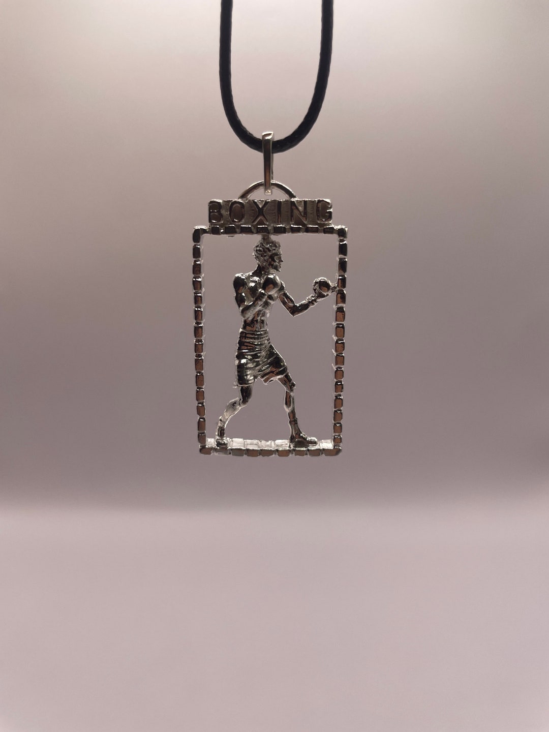Boxing Necklace, Handcrafted Pendant in 925 Sterling Silver for Boxing ...