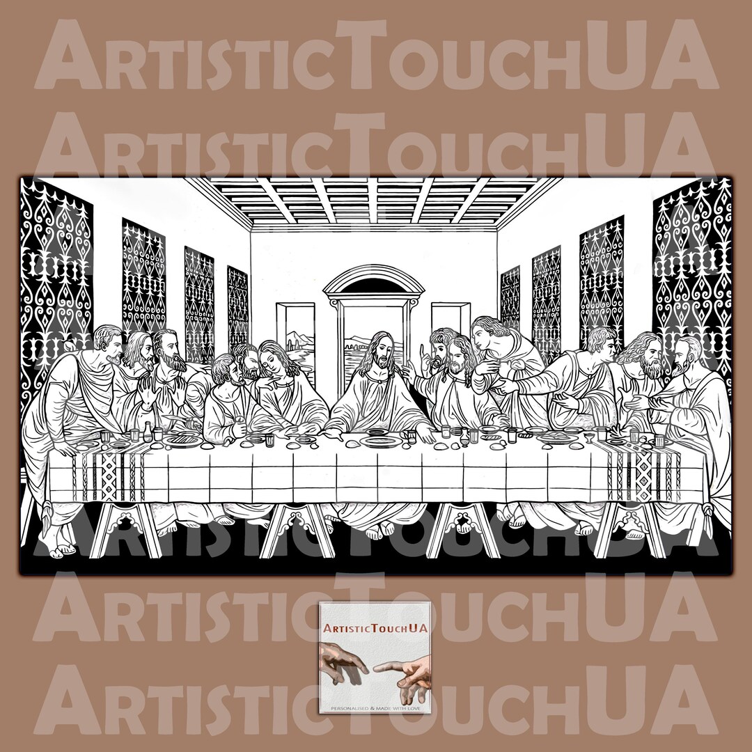 The Last Supper of Jesus With 12 Apostles Before the Crucifixion Laser ...