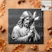 Laser Engrave PNG Jesus Face Laser Ready PNG for Engraving PNG Burn ...