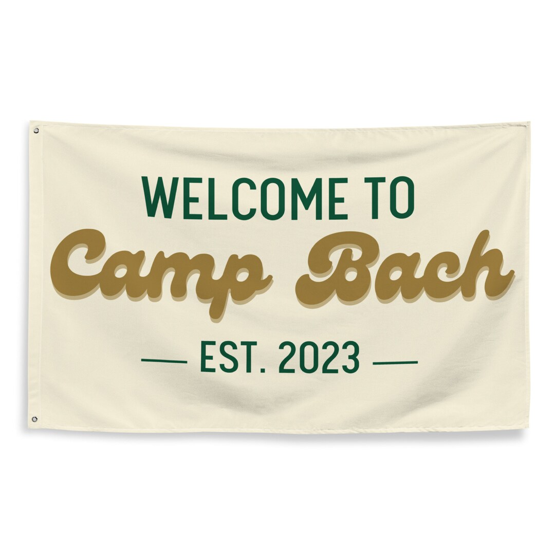 Retro camp Bach Flag for Camp-themed Bachelorette Party - Etsy