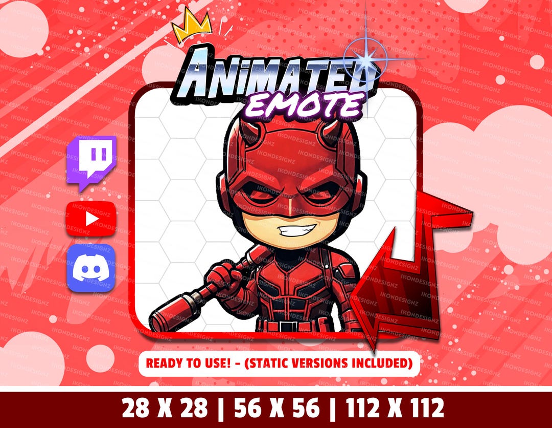 ANIMATED! Daredevil Emote | Marvel Rivals Emotes | for Twitch and ...