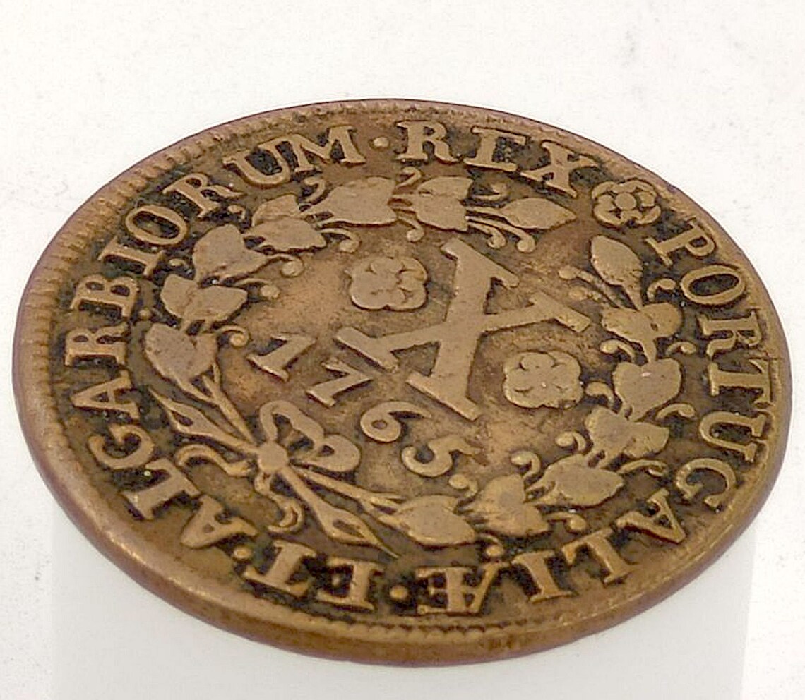 1765 Portugal 10 Réis Coin - Etsy