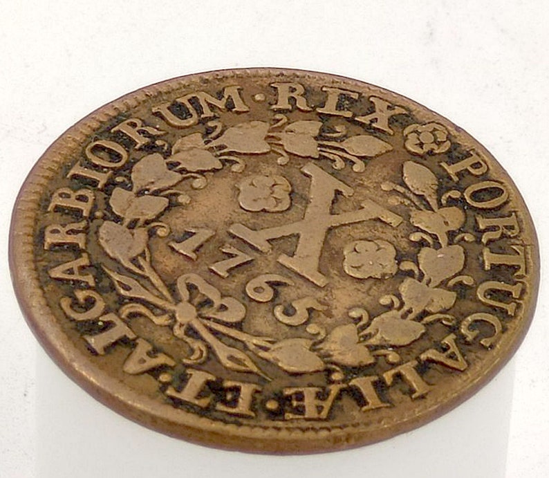 1765 Portugal 10 Réis Coin - Etsy