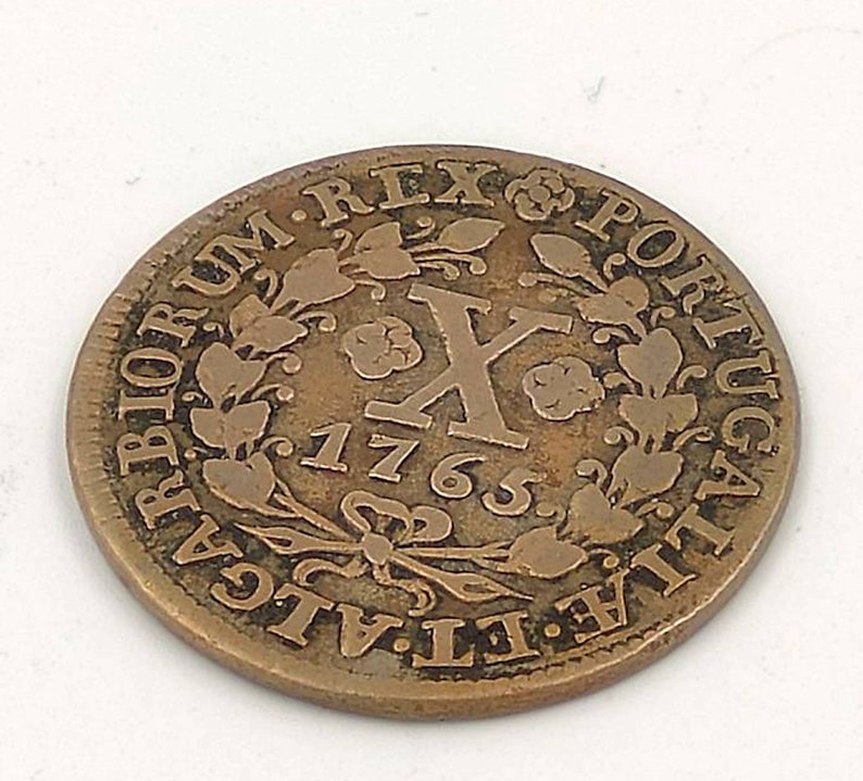 1765 Portugal 10 Réis Coin - Etsy