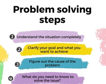 Problem Solving for Kids Worksheets - Etsy
