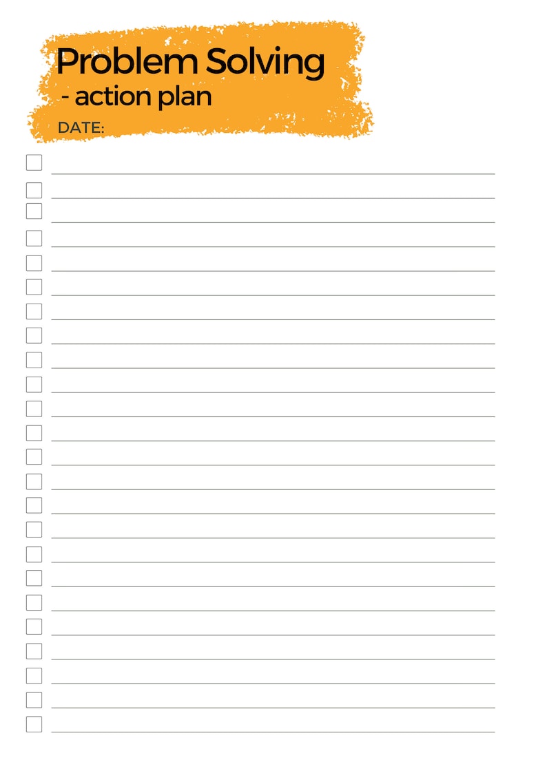 Problem Solving Steps Worksheets - Etsy