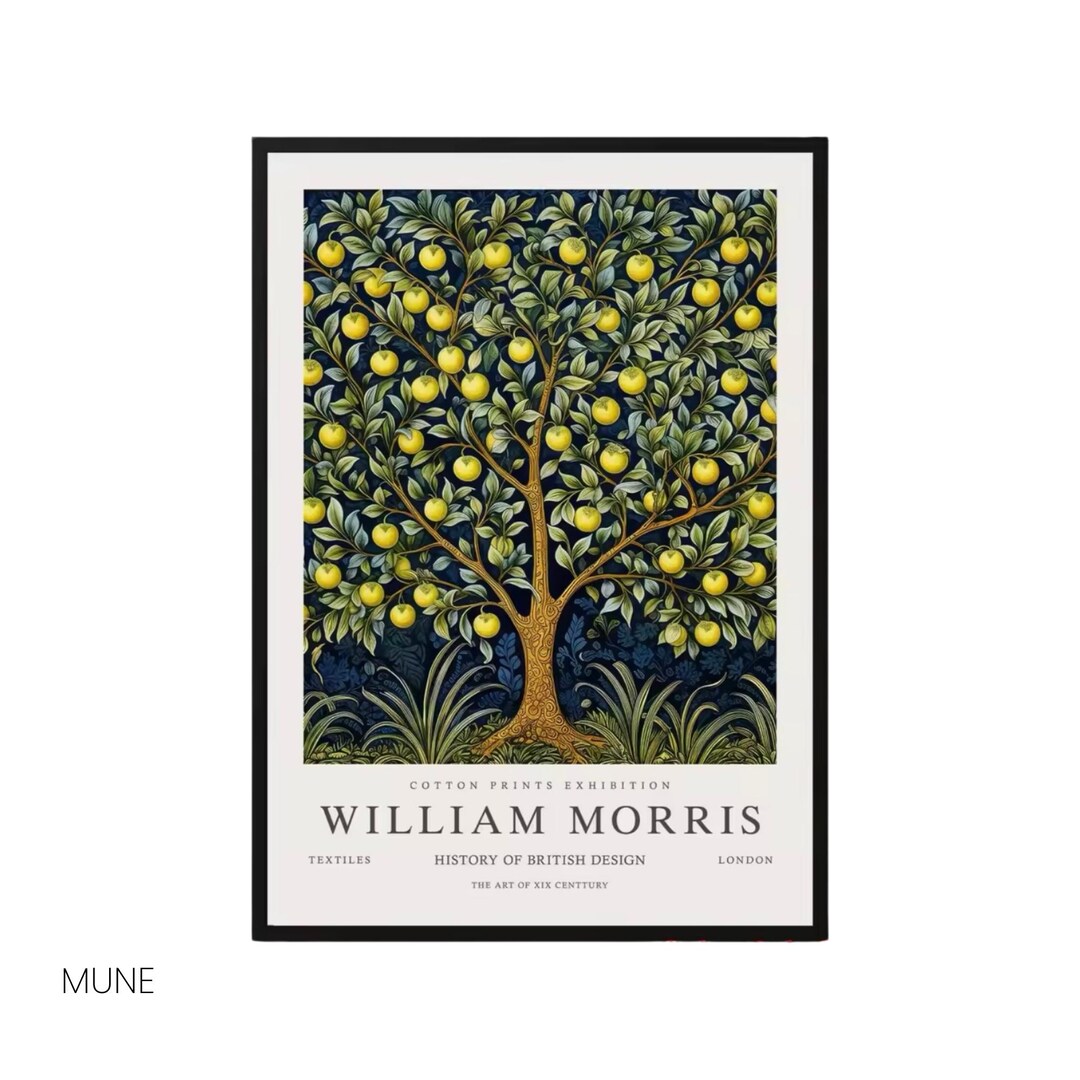 Vintage Tree of Life William Morris Exhibition Museum Wall Art Poster William Morris Botanical ...