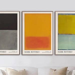 Mark Rothko Prints Set: Modern Abstract Framed Canvas Art - Etsy