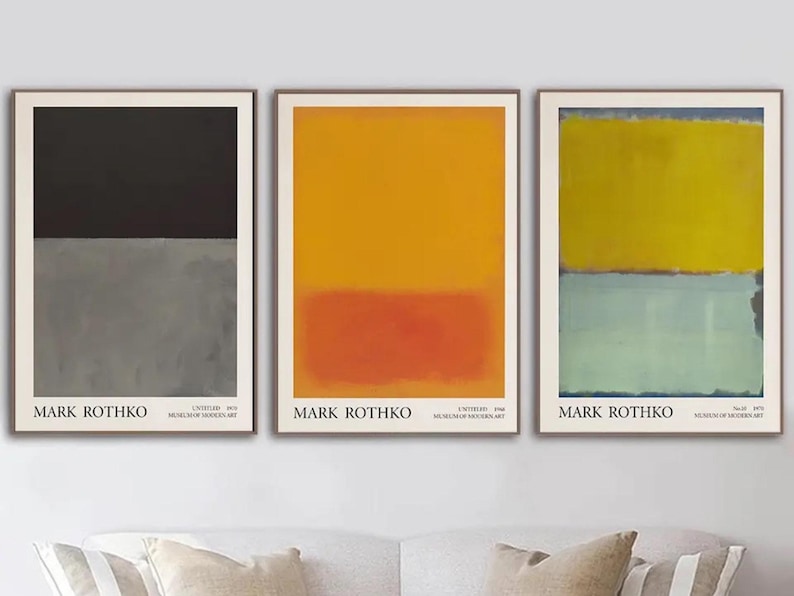Mark Rothko Prints Set: Modern Abstract Framed Canvas Art - Etsy