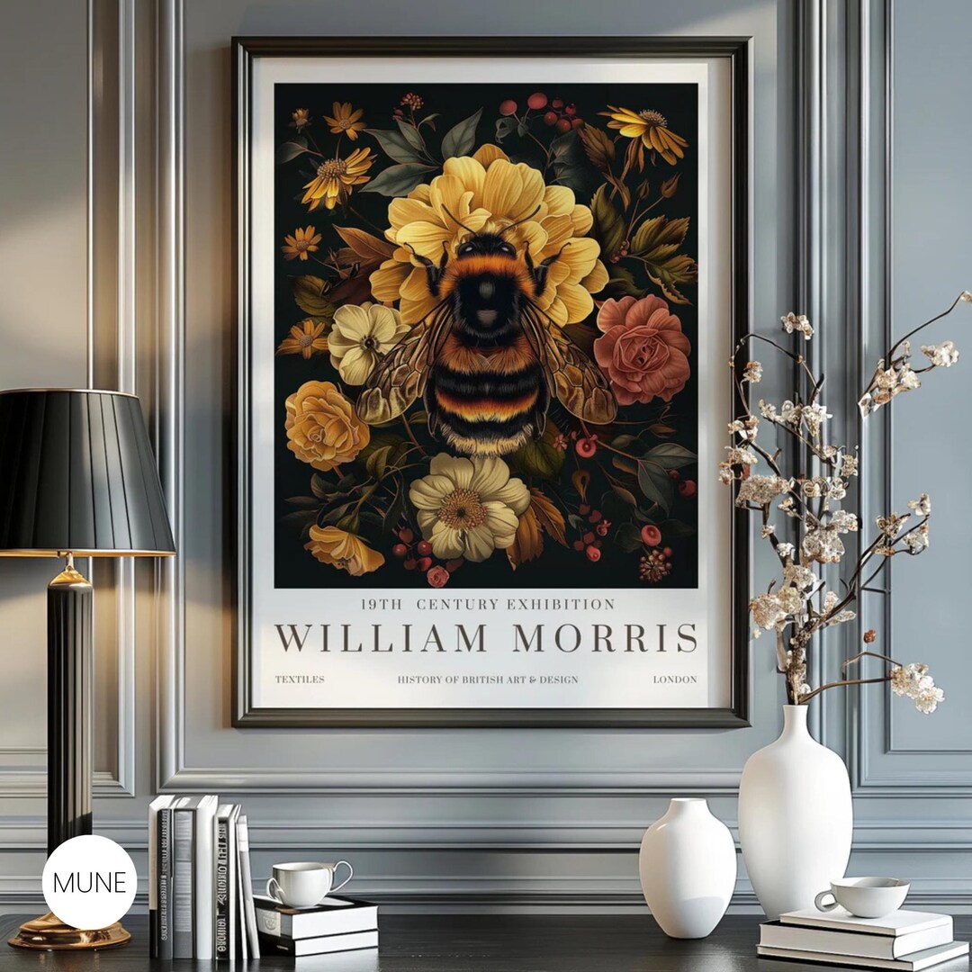 Honey Bee William Morris Exhibition Museum Wall Art Poster - William ...