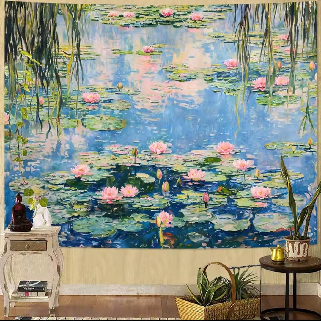 Monet Water Lilies Tapestry | Impressionist Wall Art | Claude Monet ...