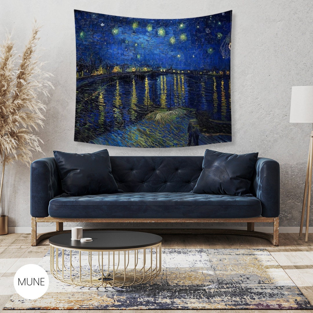Van Gogh Starry Night Wall Hanging Art Tapestry Home Dorm Uni Room ...