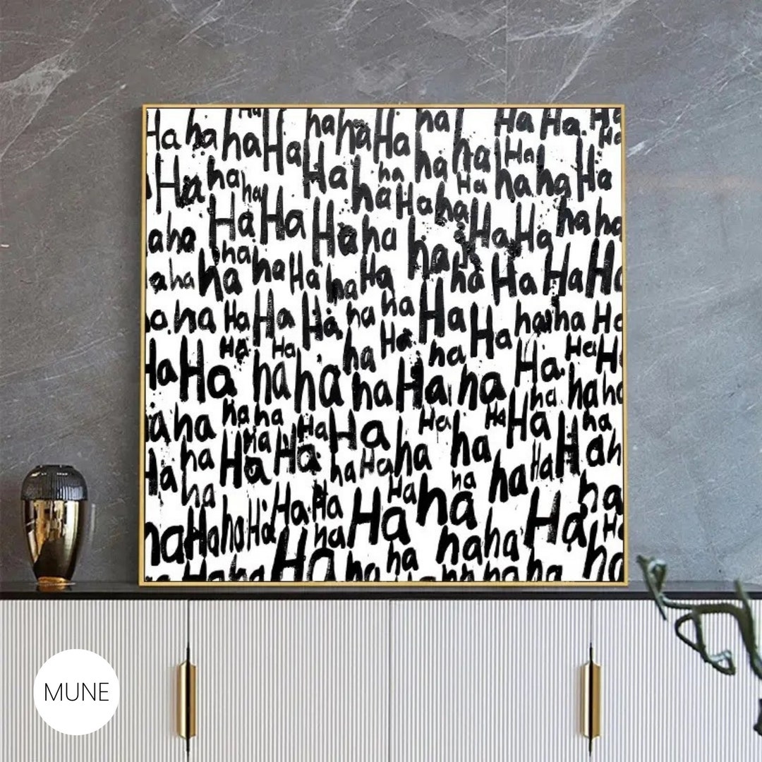 Hahaha Print, Typography Wall Art, Digital Download Funny Poster ...