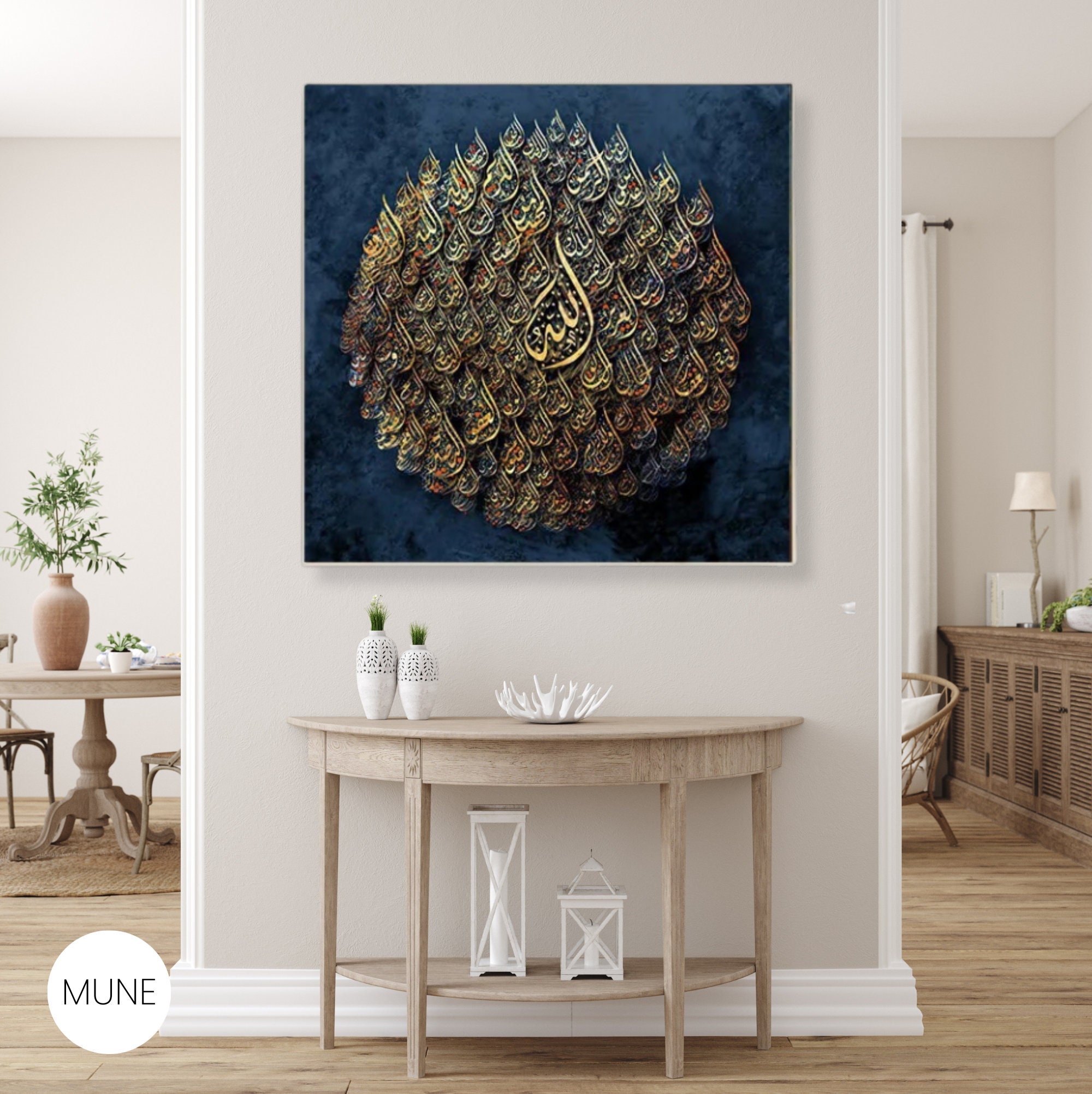 Muslim Arabic Calligraphy Abstract Art Painting Print on - Etsy